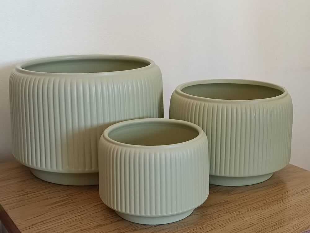 Macetero Nido Verde Cerámica Tamaños