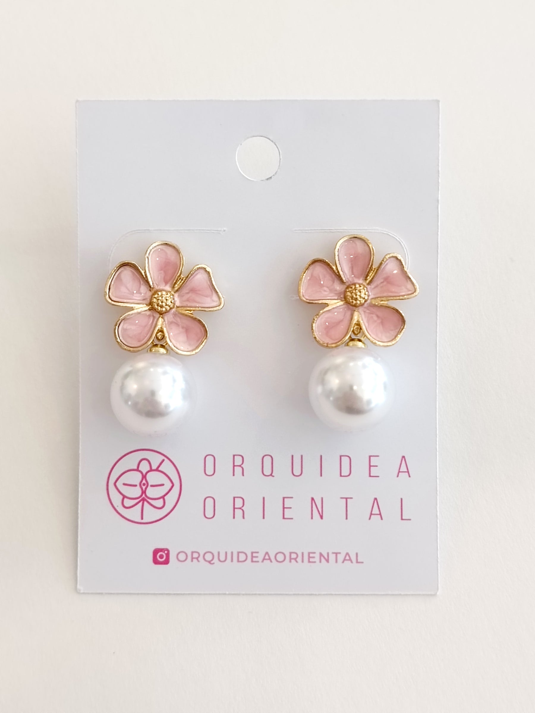Aros Flor Perla